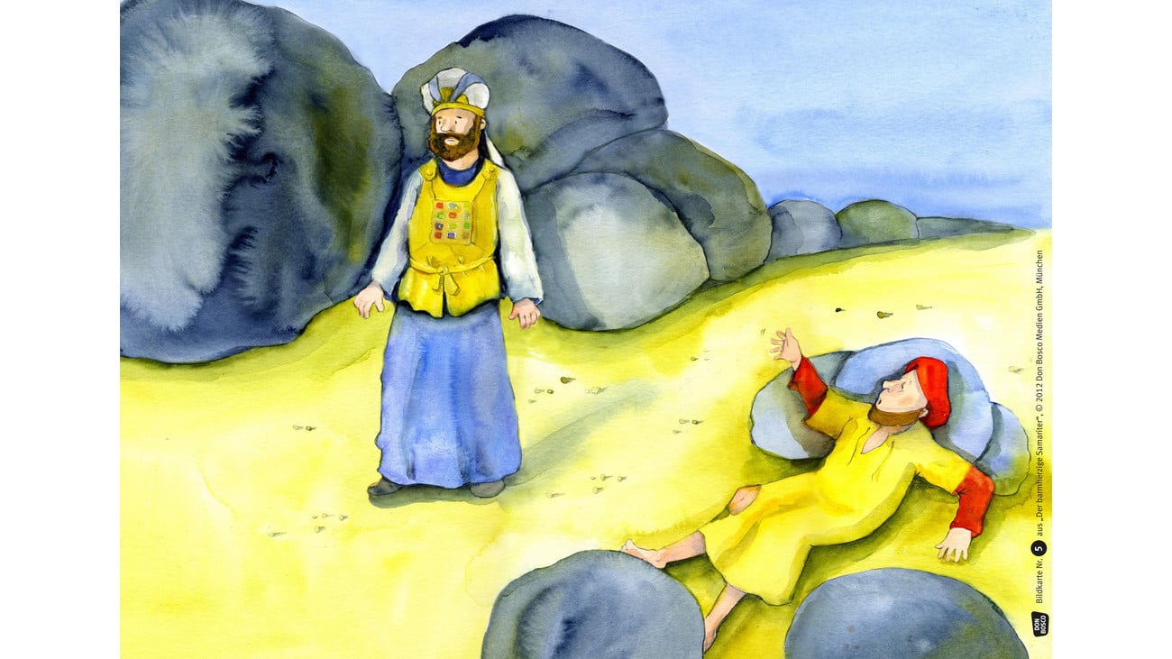 Der barmherzige Samariter. Kamishibai-Bildkartenset - betzold.de