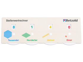 Zehnersystemsatz mit Rechentafel | BETZOLD | Dezimalsystem