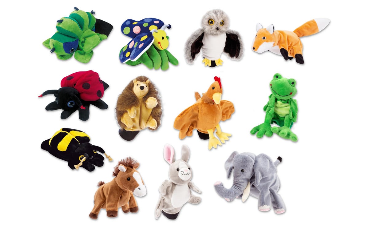Handpuppen-Set mit 12 verschiedenen Tieren | BETZOLD