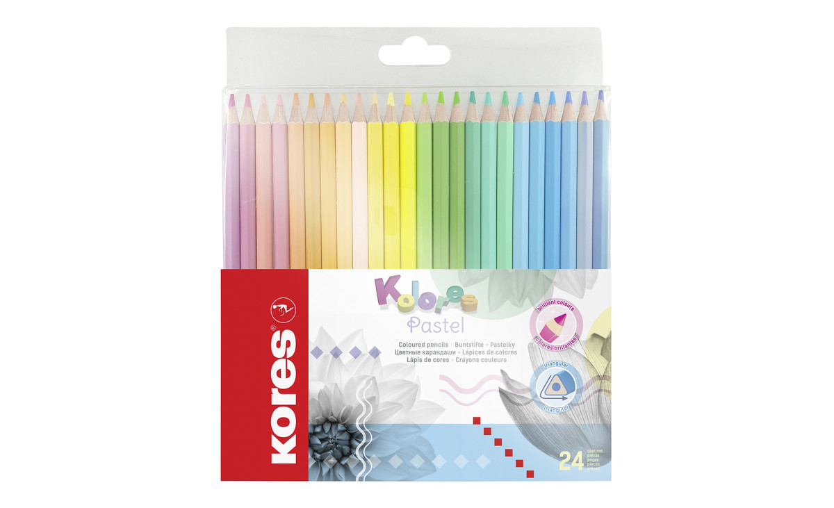 Kores® Dreikant-Buntstifte Kolores Pastel, 24 Stück | betzold.de