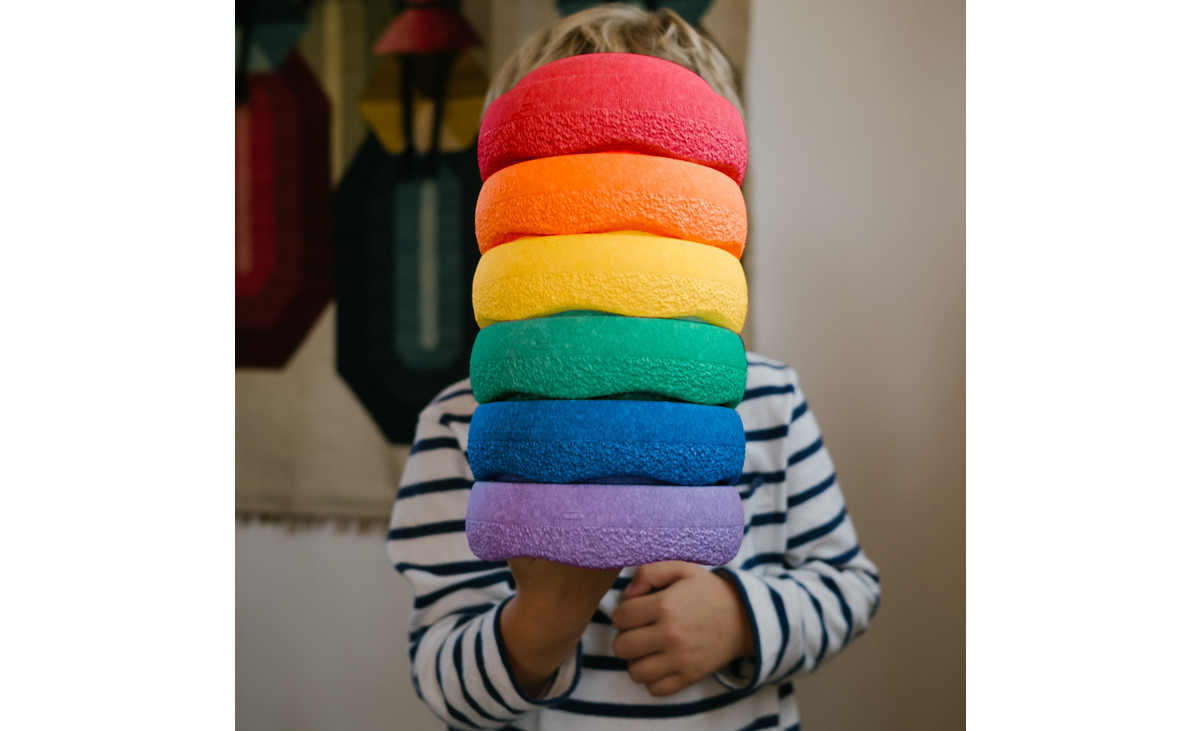 stapelstein® Mini rainbow, 6 Stück, ∅ 13,5 cm | betzold.de