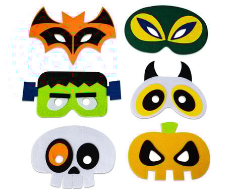 Halloween-Masken aus Filz, 6er-Set | betzold.de