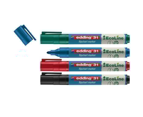 edding 31 EcoLine Filpchartmarker, 4er-Set | betzold.de