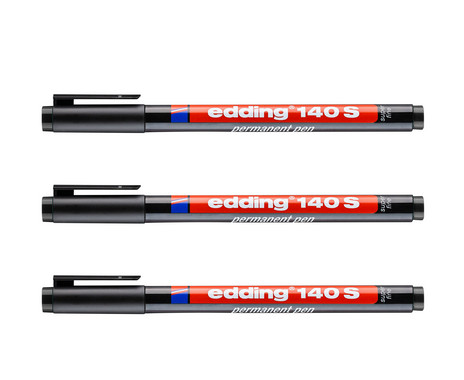 edding 140 S Permanenter Folienschreiber, 3er-Set | betzold.de